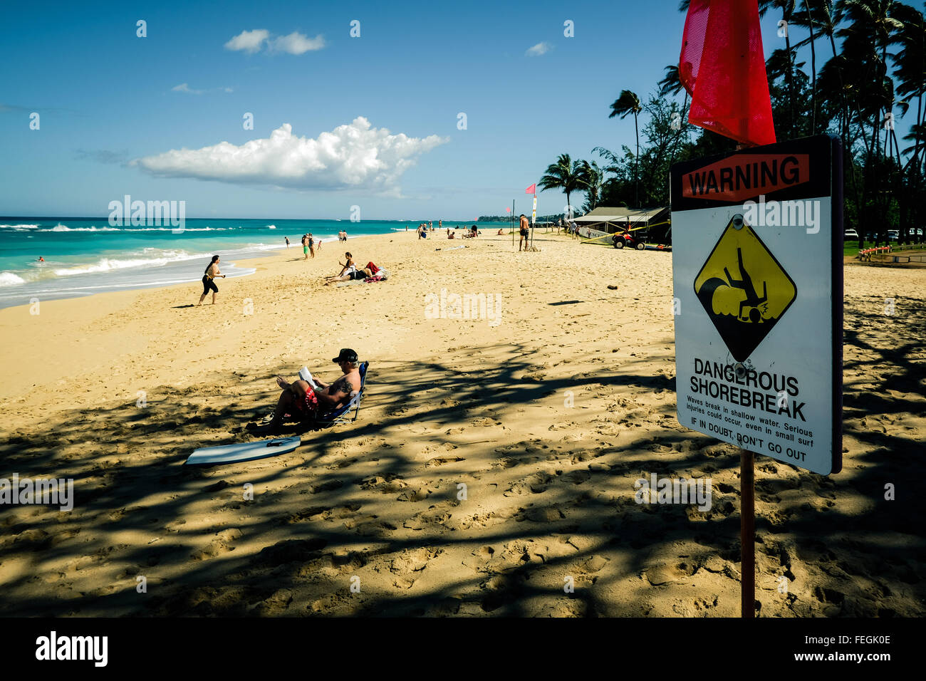 Lifesaver station at a beach on the island of Maui, Hawaii (USA Stock ...