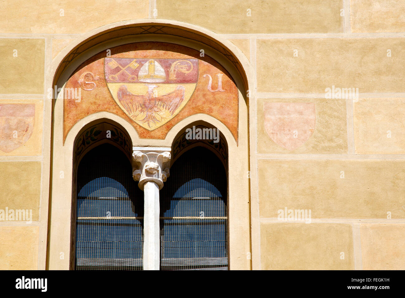 tradate varese italy abstract window monument curch mosaic in the ...