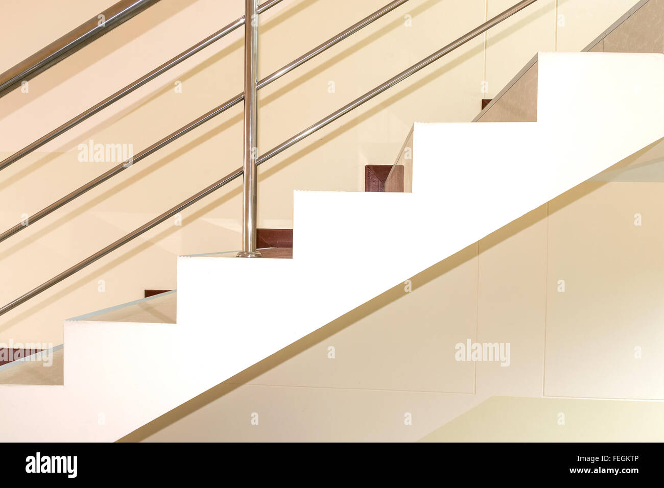 Stainless steel railing in the home office Stock Photo - Alamy