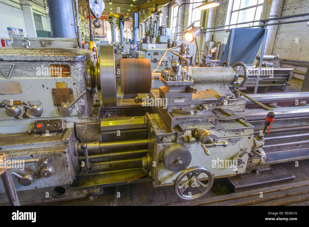 Industrial building with machines Stock Photo - Alamy