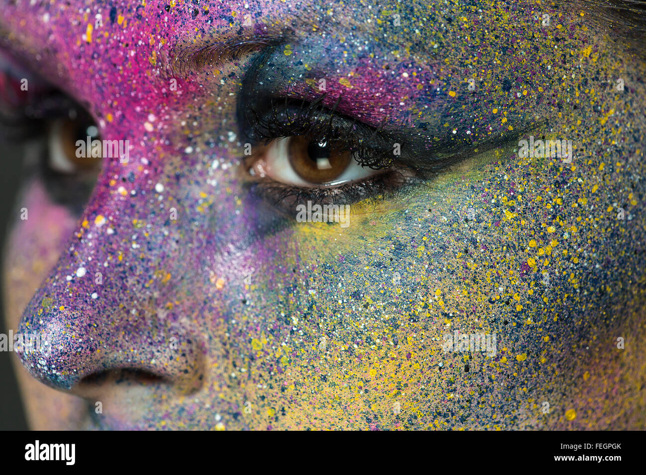 Beauty, partial portrait of young woman Stock Photo - Alamy