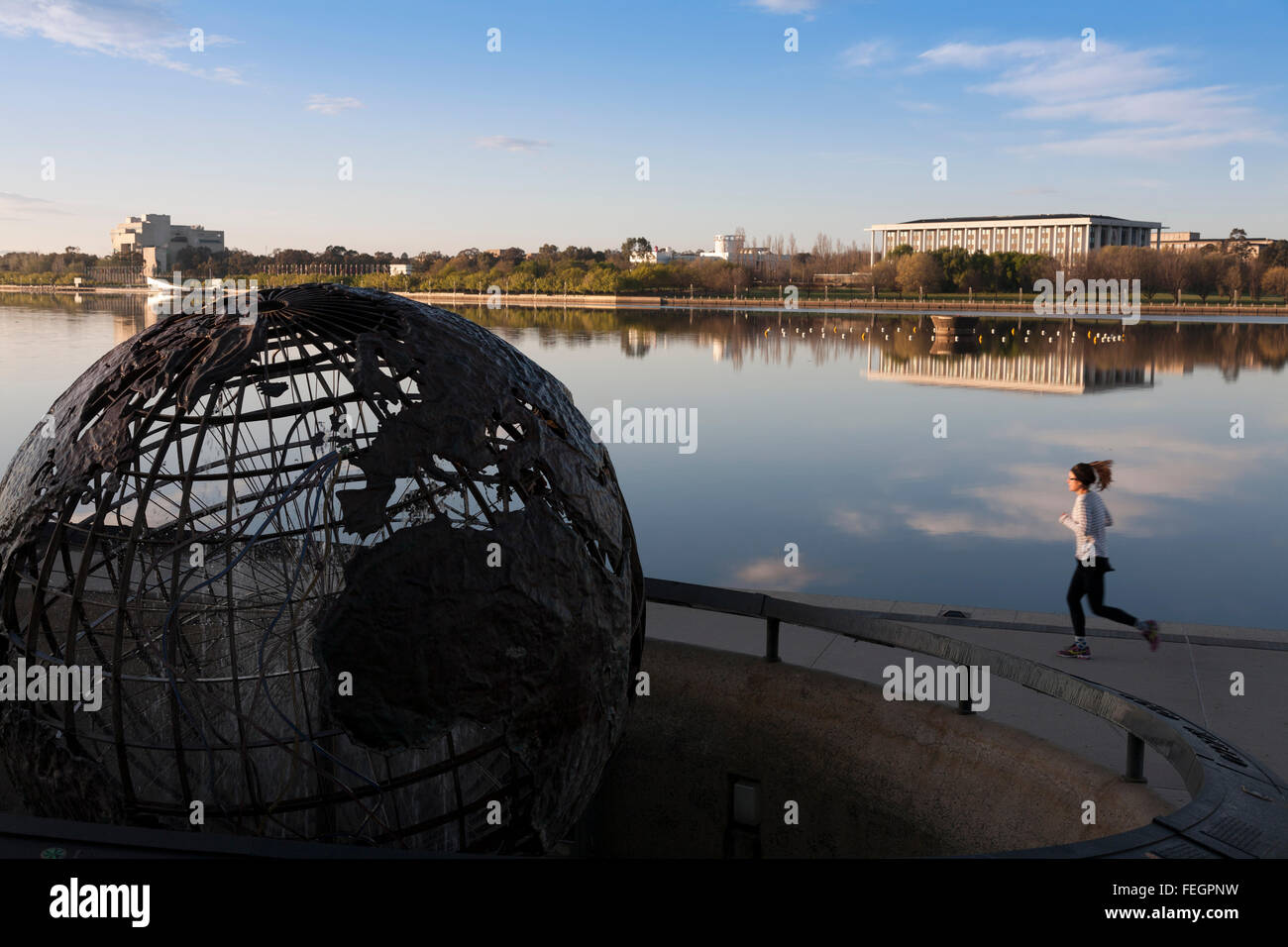Skeleton globe sculpture at Regatta Point showing the paths of Cook's ...