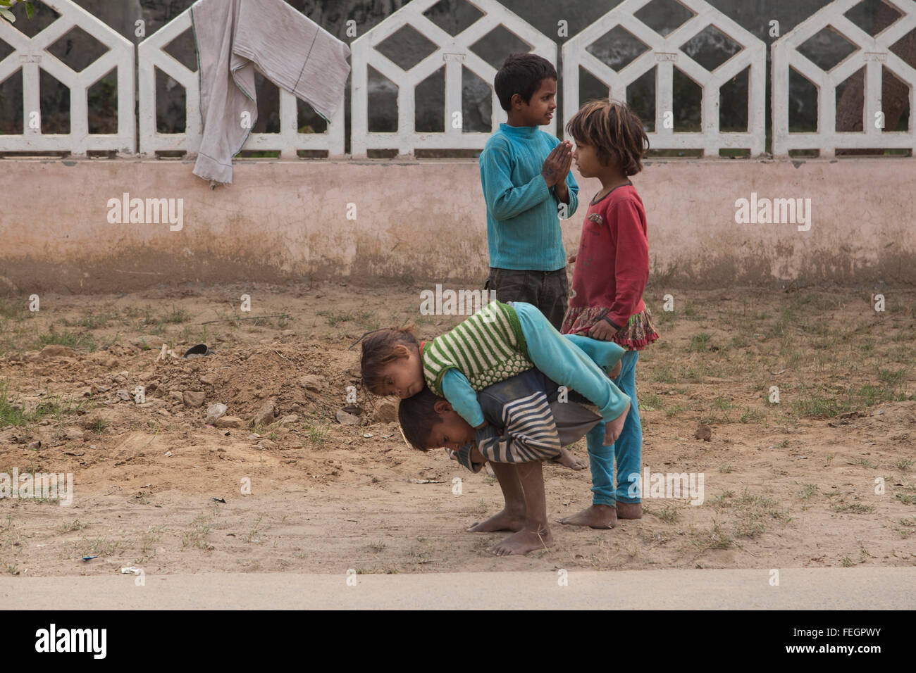 Indian children playing, india hi-res stock photography and images - Alamy