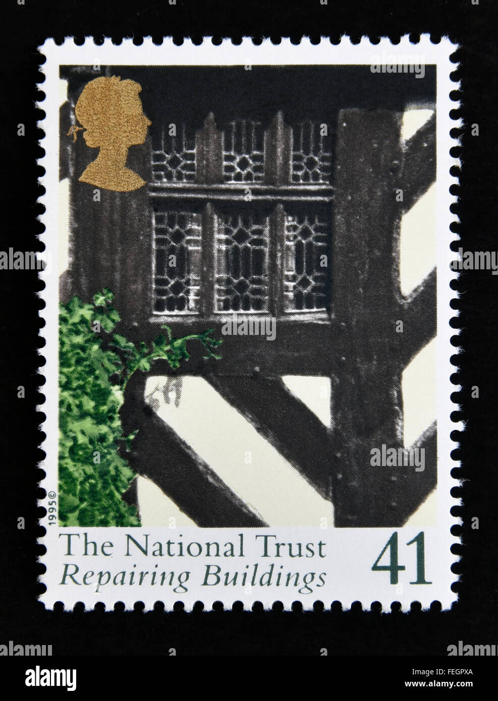 Postage stamp. Great Britain. Queen Elizabeth II. 1995. Centenary of ...