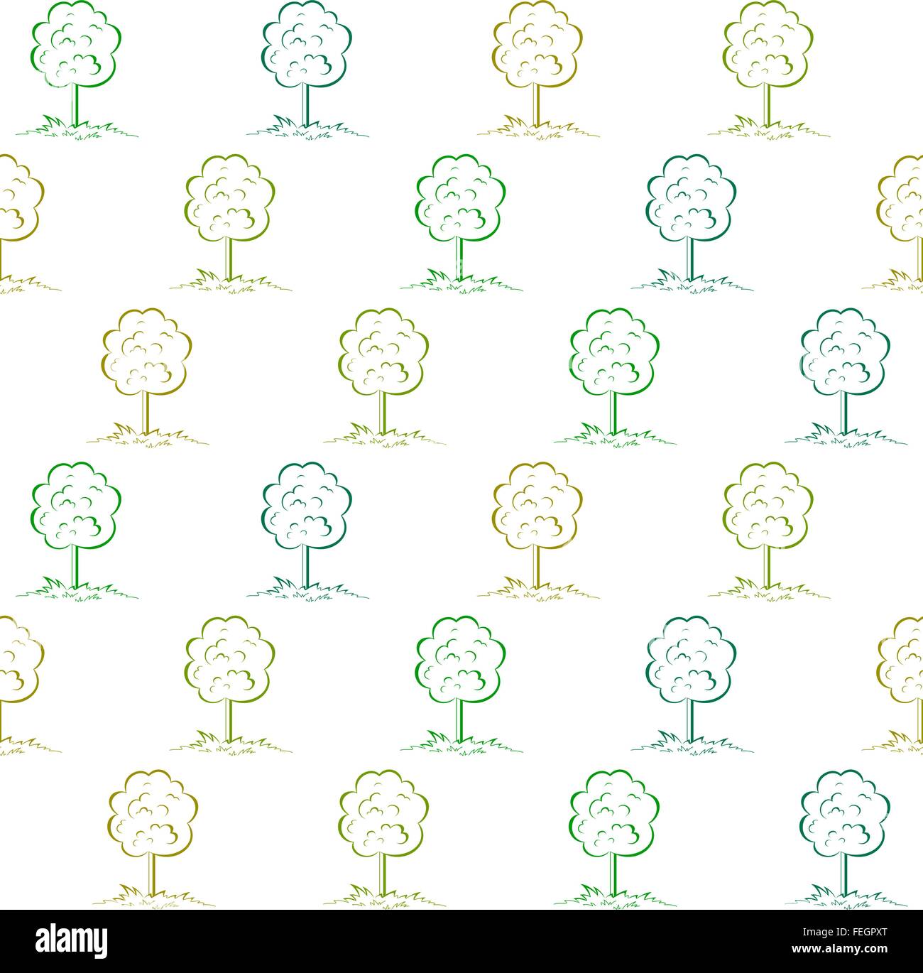 Stylized deciduous tree Stock Vector Images - Alamy