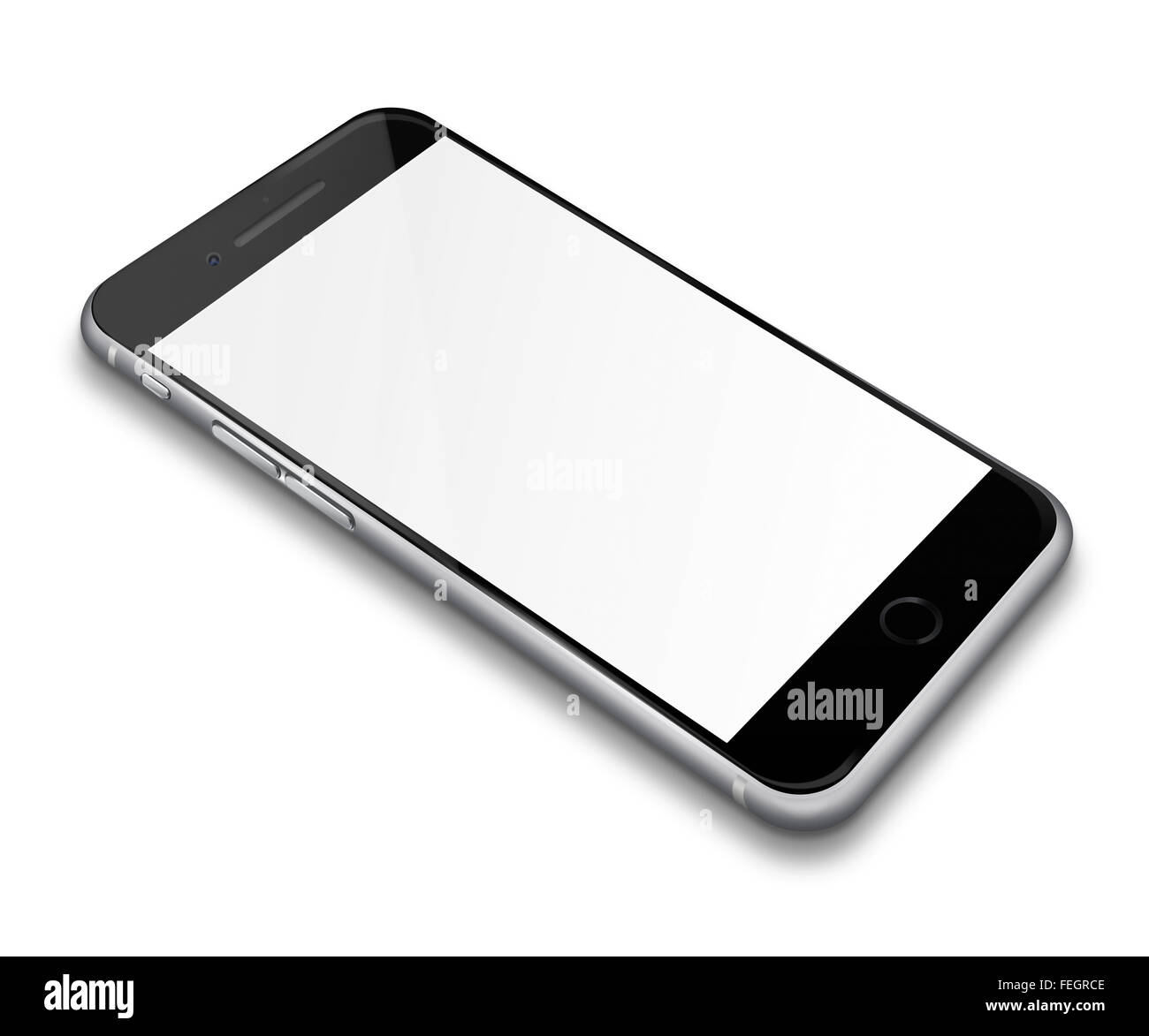 Realistic mobile phone touch screen smartphone with blank screen with ...