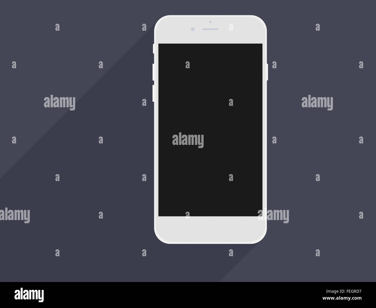 Realistic mobile phone touch screen smartphone with black screen and ...