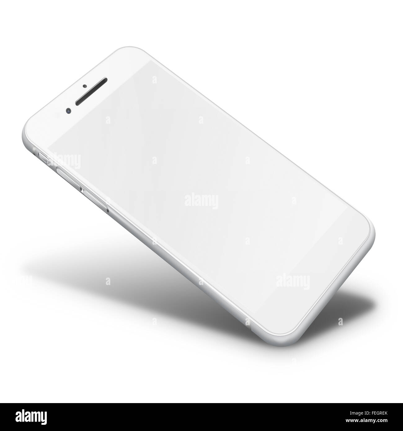 Realistic mobile phone touch screen smartphone with blank screen with ...