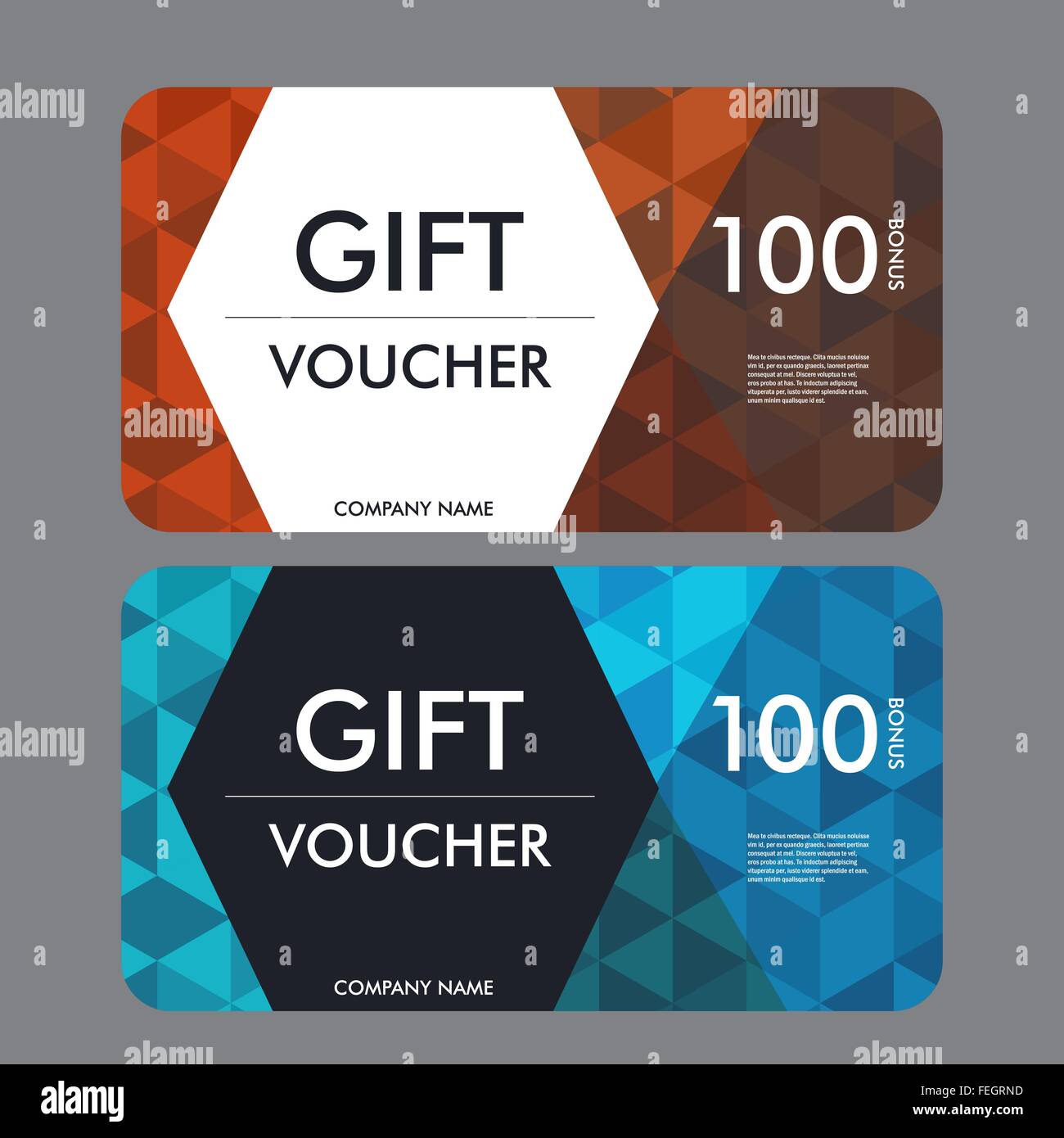 Gift voucher template with modern pattern design. Vector illustration ...
