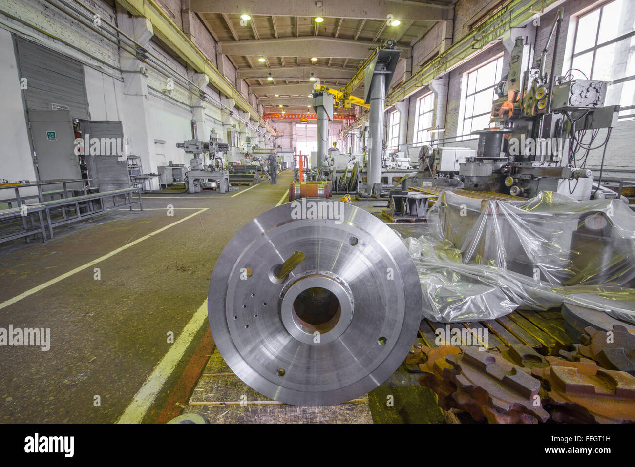 Close-up of Obsolete Industry Machine in factory Stock Photo - Alamy