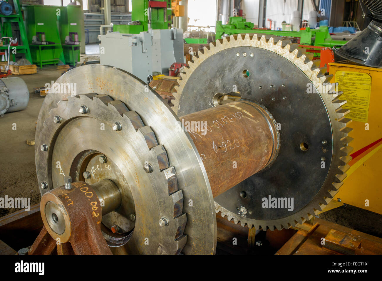 Close-up of Obsolete Industry Machine in factory Stock Photo - Alamy