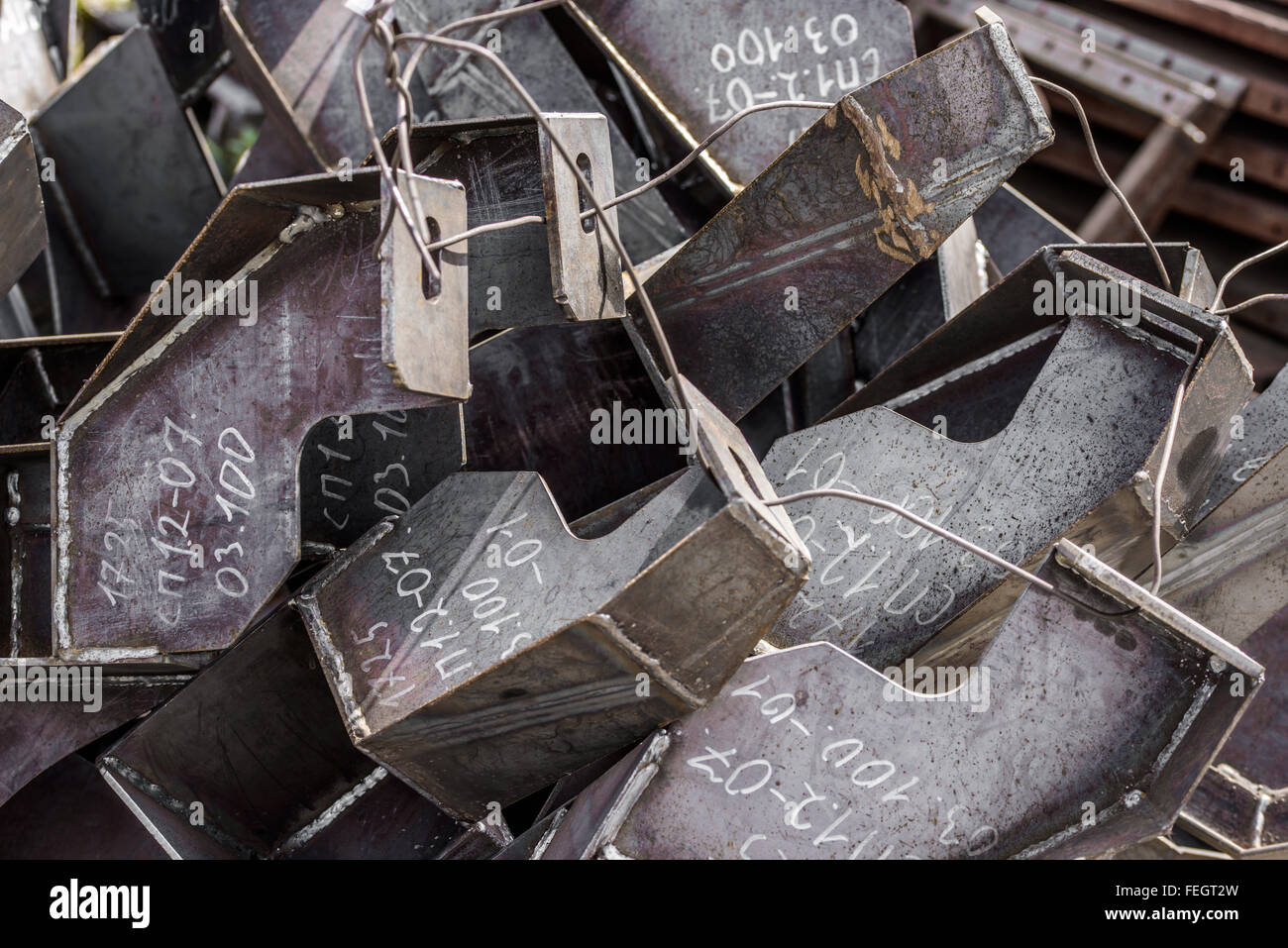 Mounting angle metal brackets close up photo Stock Photo - Alamy