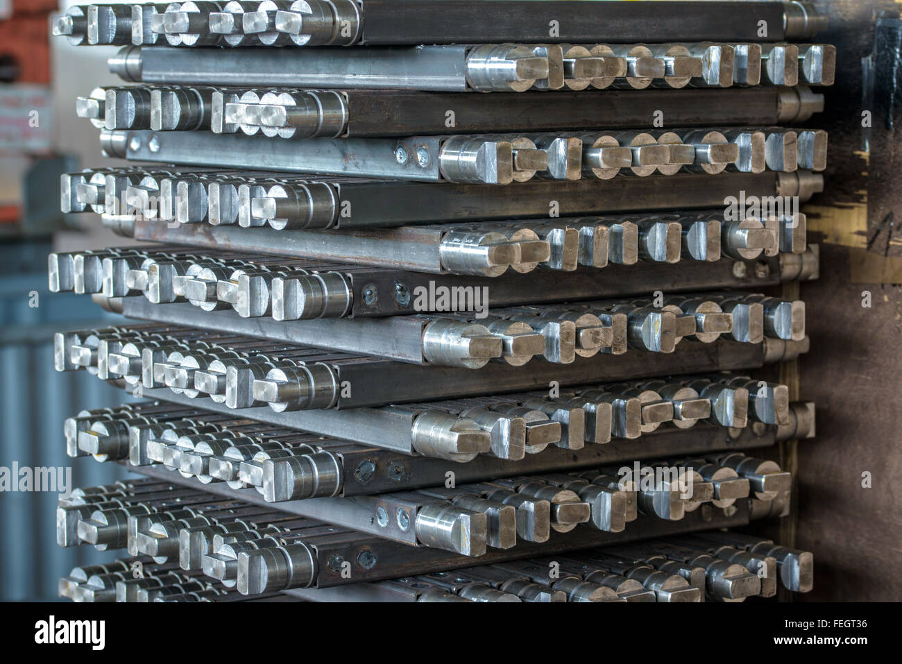 Close-up of iron billets in industrial building Stock Photo - Alamy