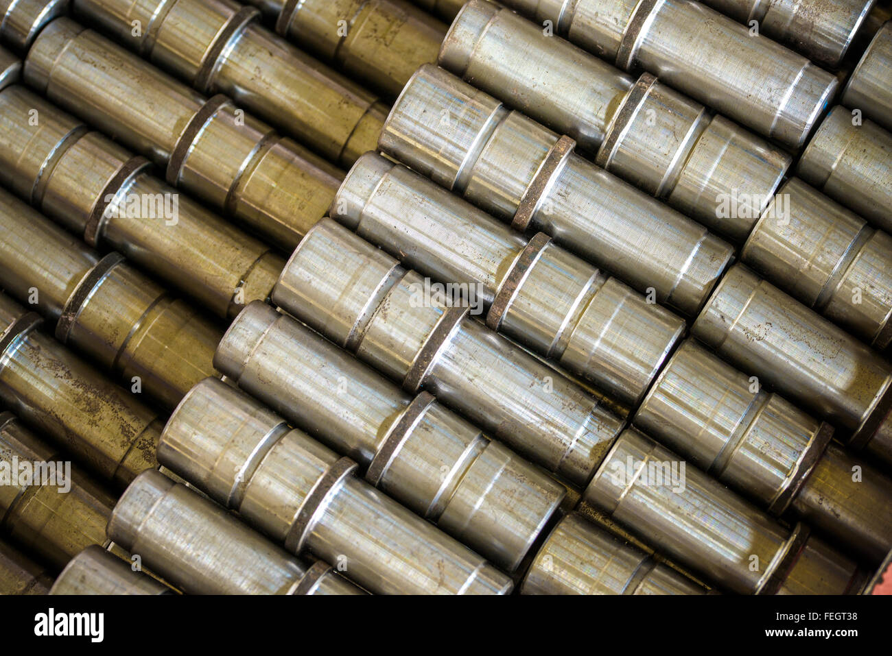 Close-up of iron billets in industrial building Stock Photo - Alamy