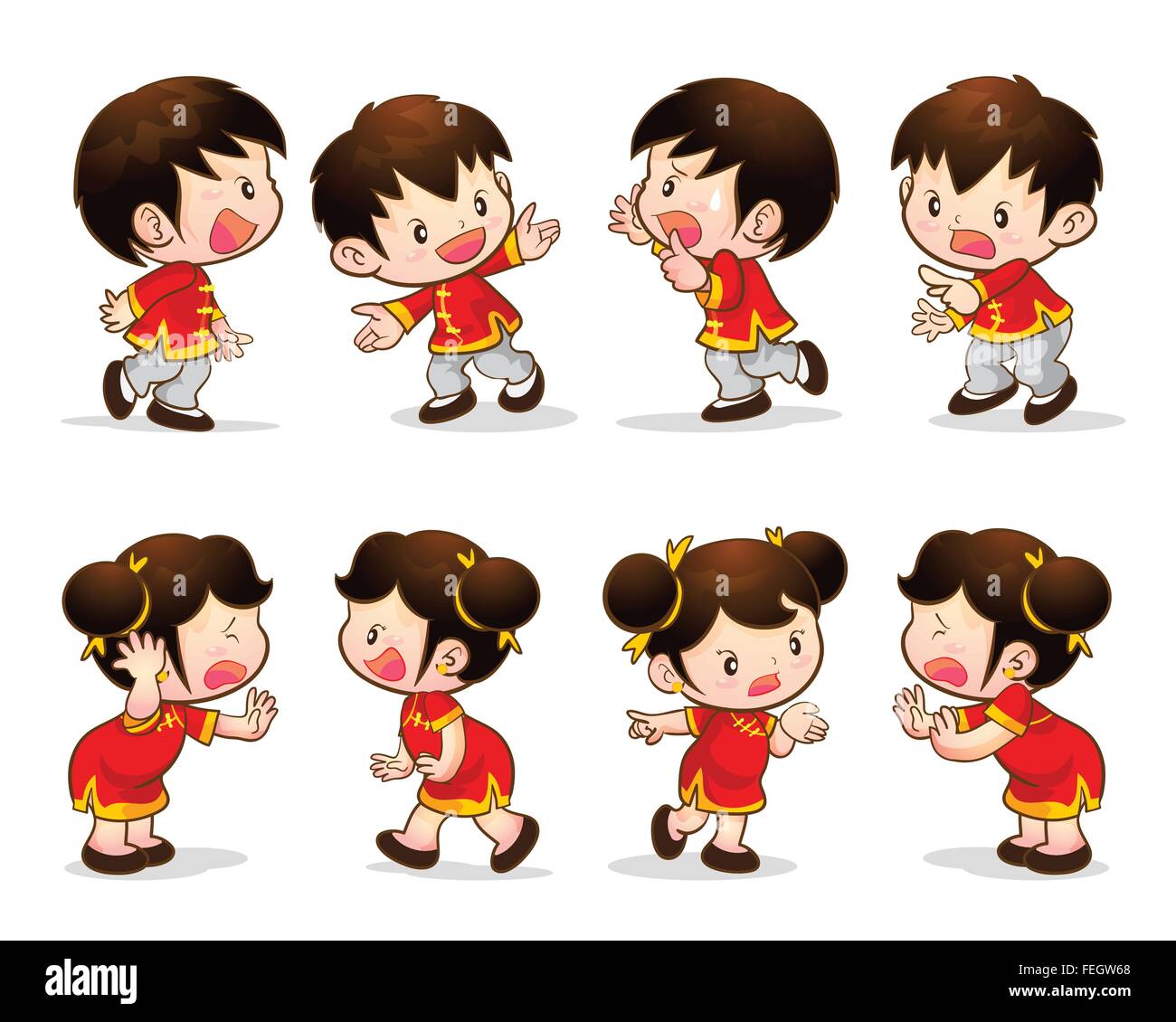 vector cute cartoon character element Illustration Stock Vector Image ...