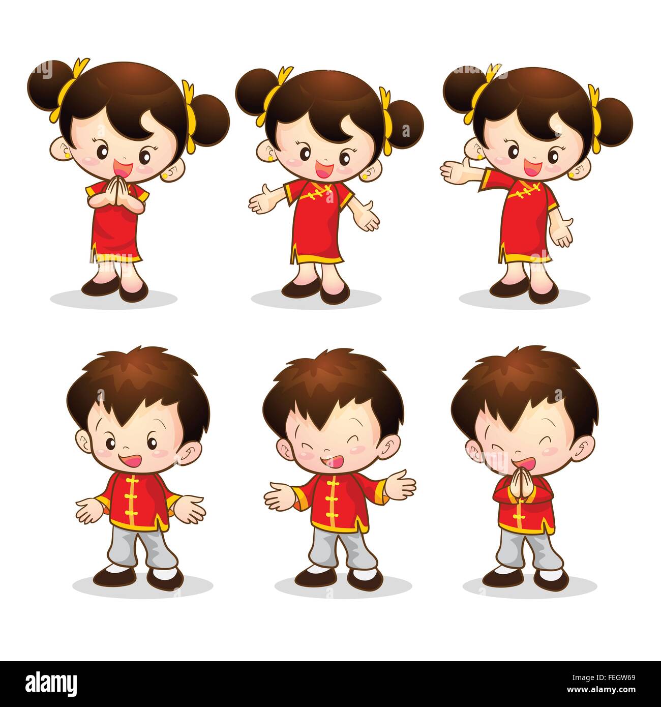 vector cute cartoon character element Illustration Stock Vector Image ...