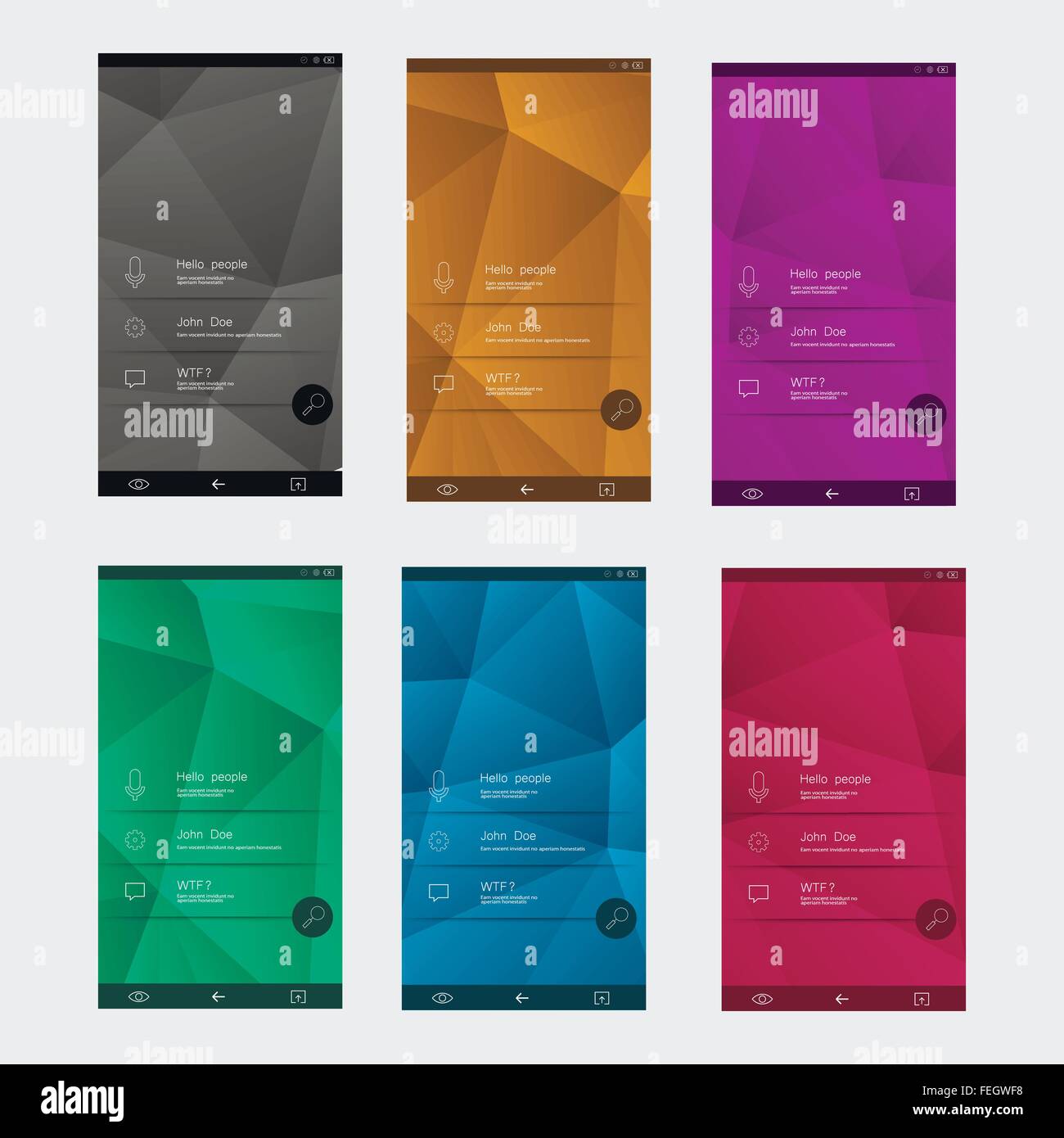 Set of user interface templates to-date design Stock Vector Image & Art ...
