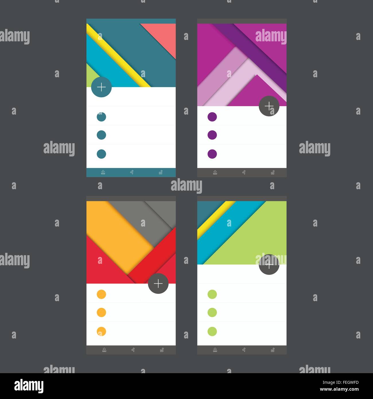 Set of user interface templates to-date design Stock Vector Image & Art ...