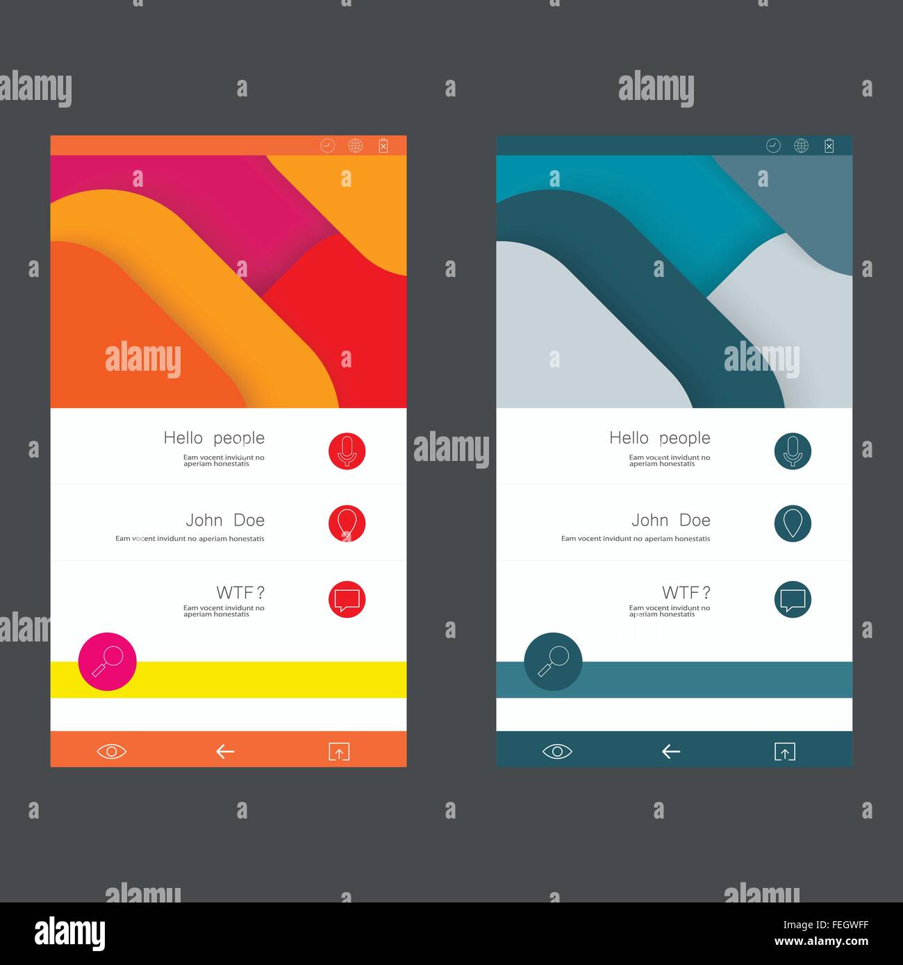 Set of user interface templates to-date design Stock Vector Image & Art ...