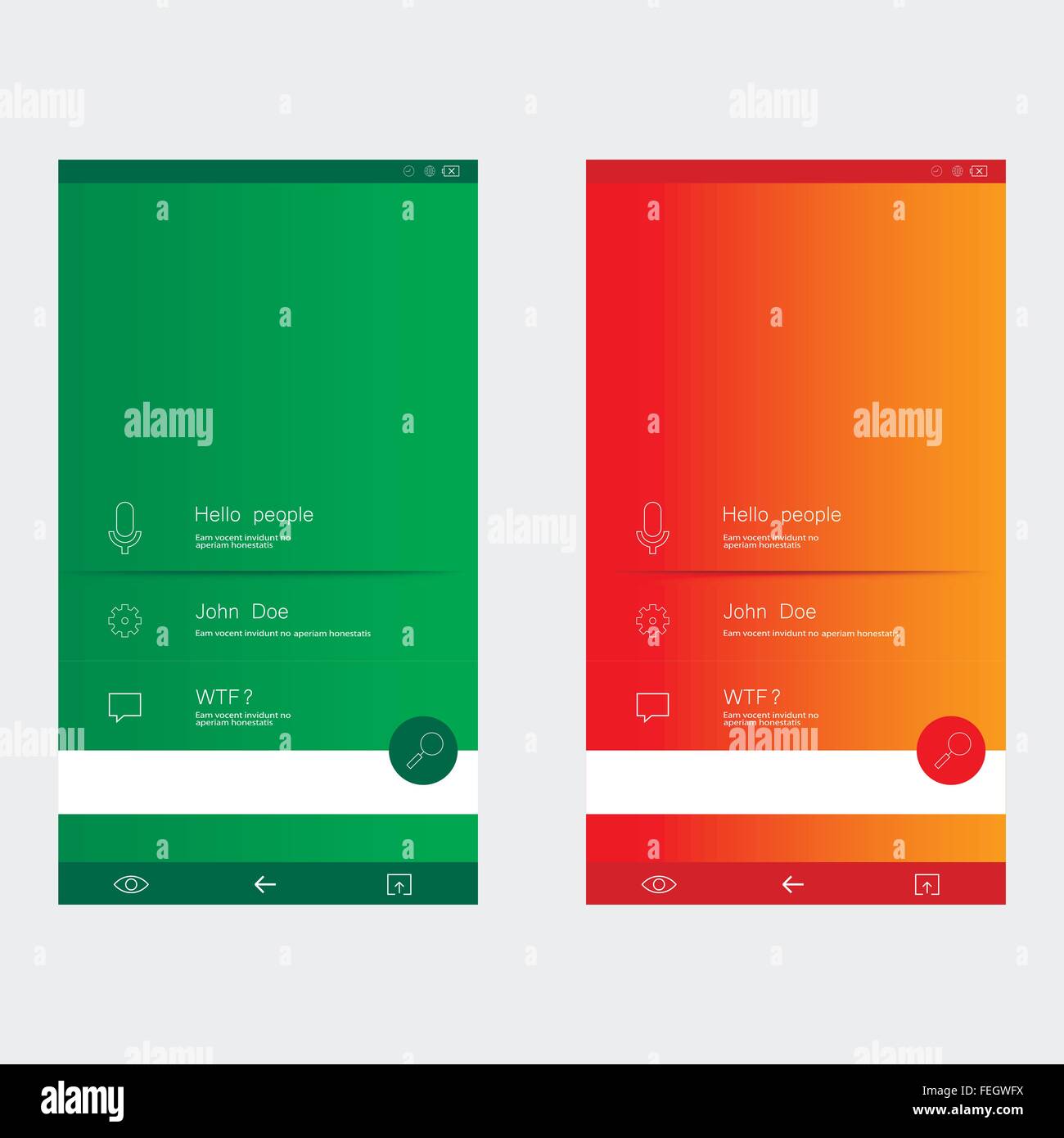 Set of user interface templates to-date design Stock Vector Image & Art ...