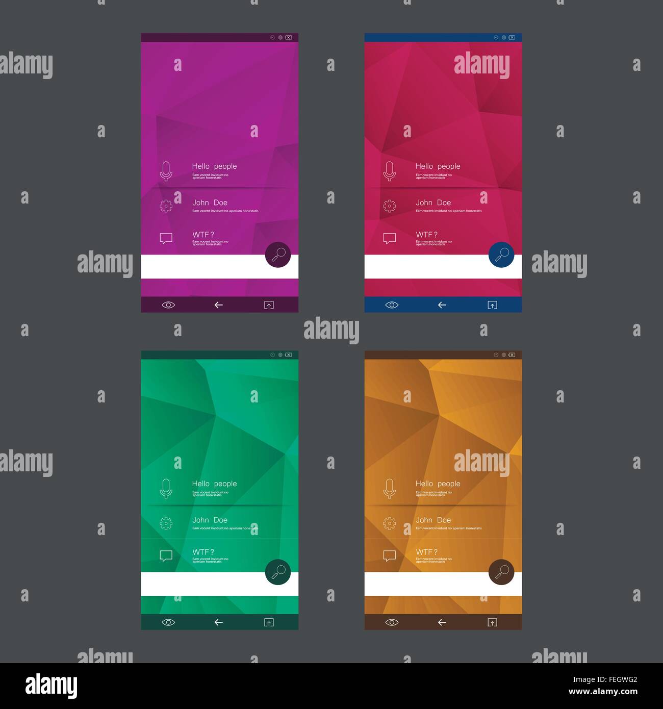 Set Of User Interface Templates To Date Design Stock Vector Image And Art