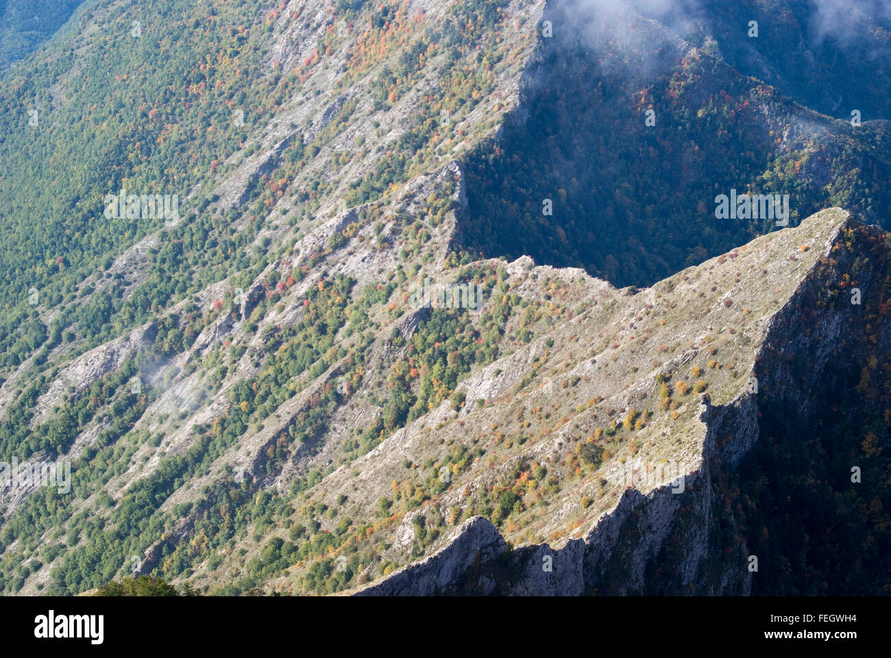 Mountain ridge. Ligurian mountains part of Italian Alps Stock Photo - Alamy