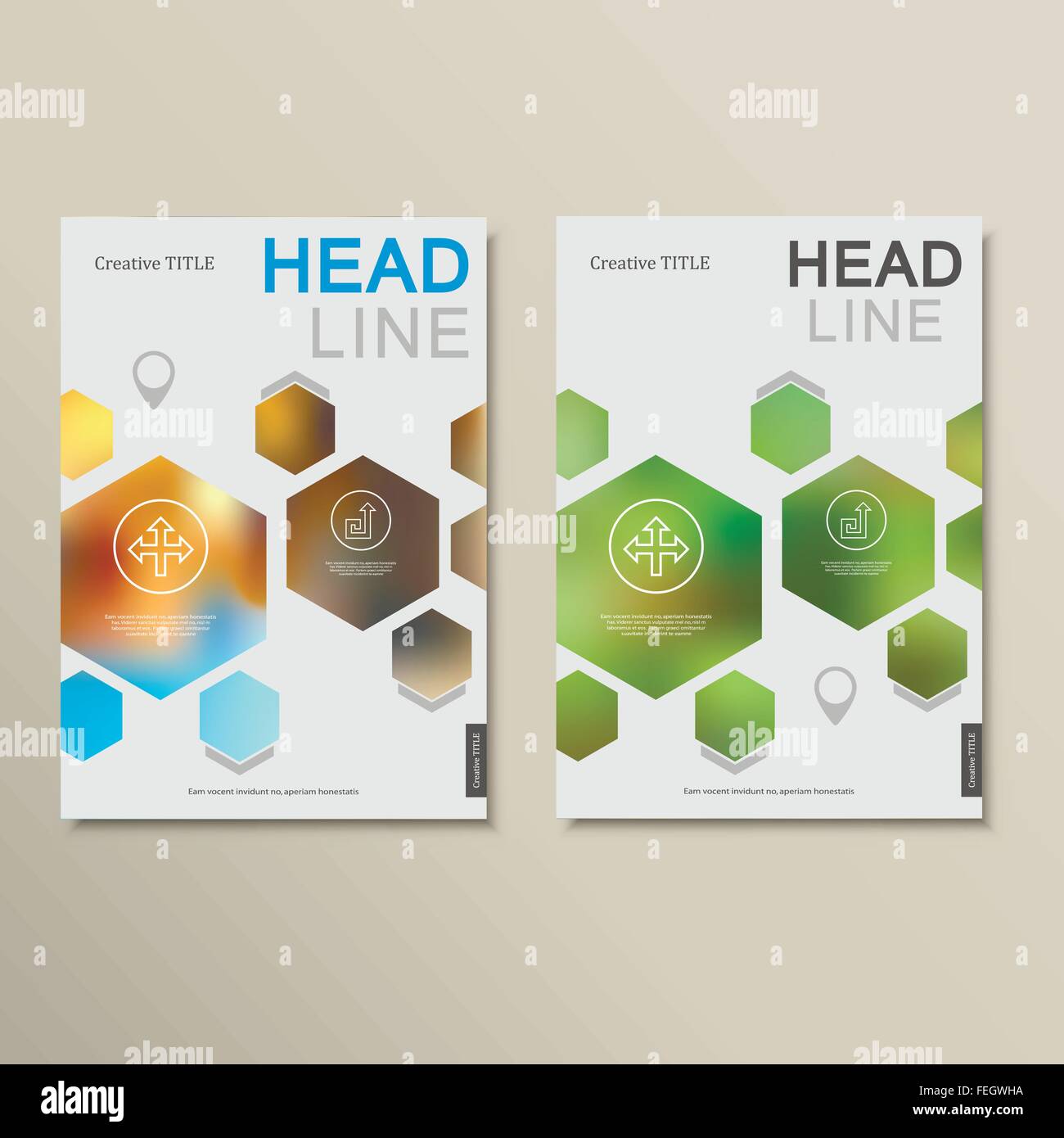 Design template abstract hexagonal shapes Stock Vector Image & Art - Alamy