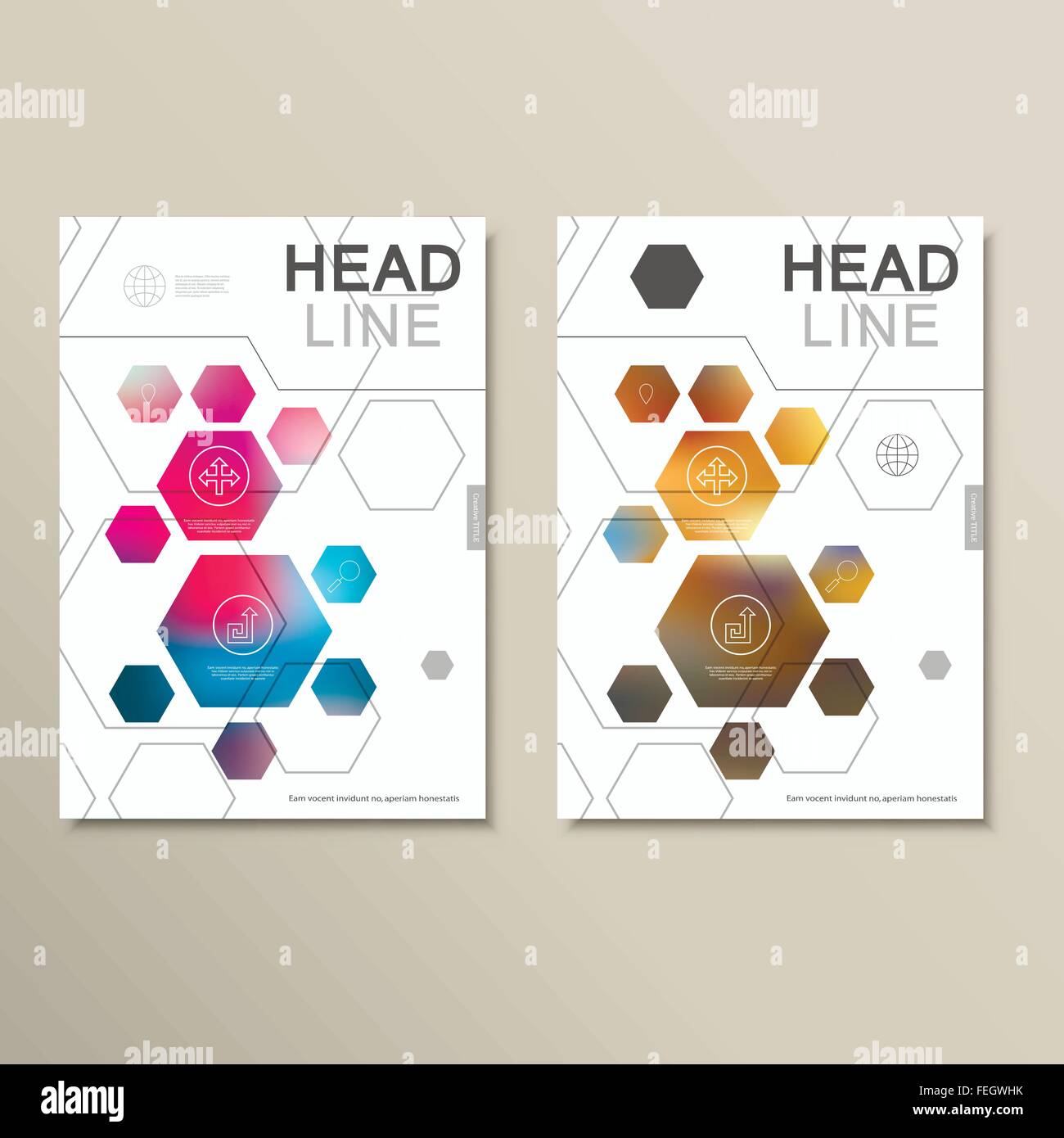 Design template abstract hexagonal shapes Stock Vector Image & Art - Alamy