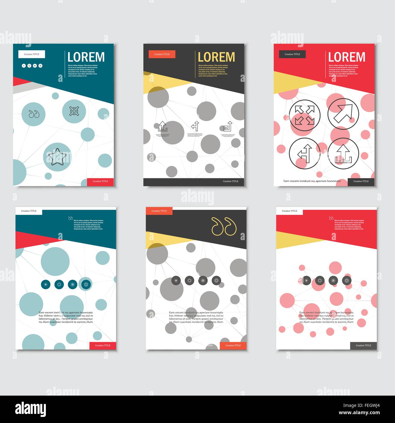 Set cover network technology communication background Stock Vector ...