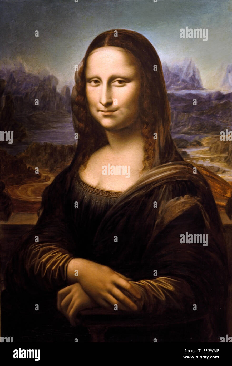 La Joconde vers - Mona Lisa about 1877 Giovanni Rota 1800-1877 taly ...