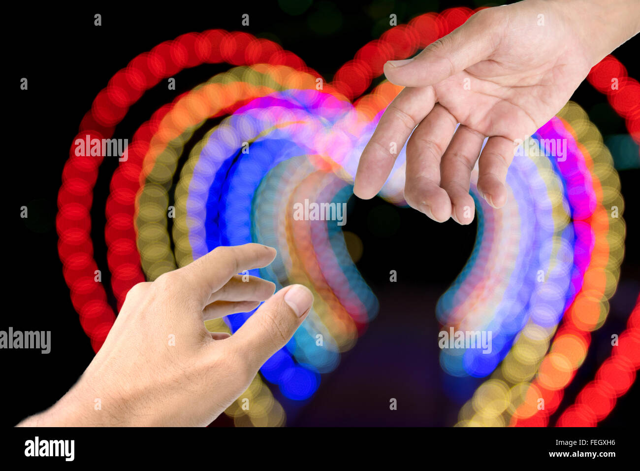 The symbol used to show each other a helping hand Stock Photo - Alamy