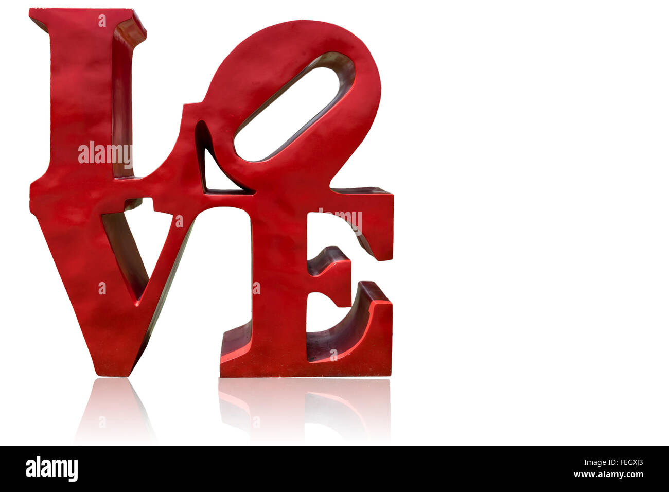 Red love letter isolated on white background for valentines day Stock ...