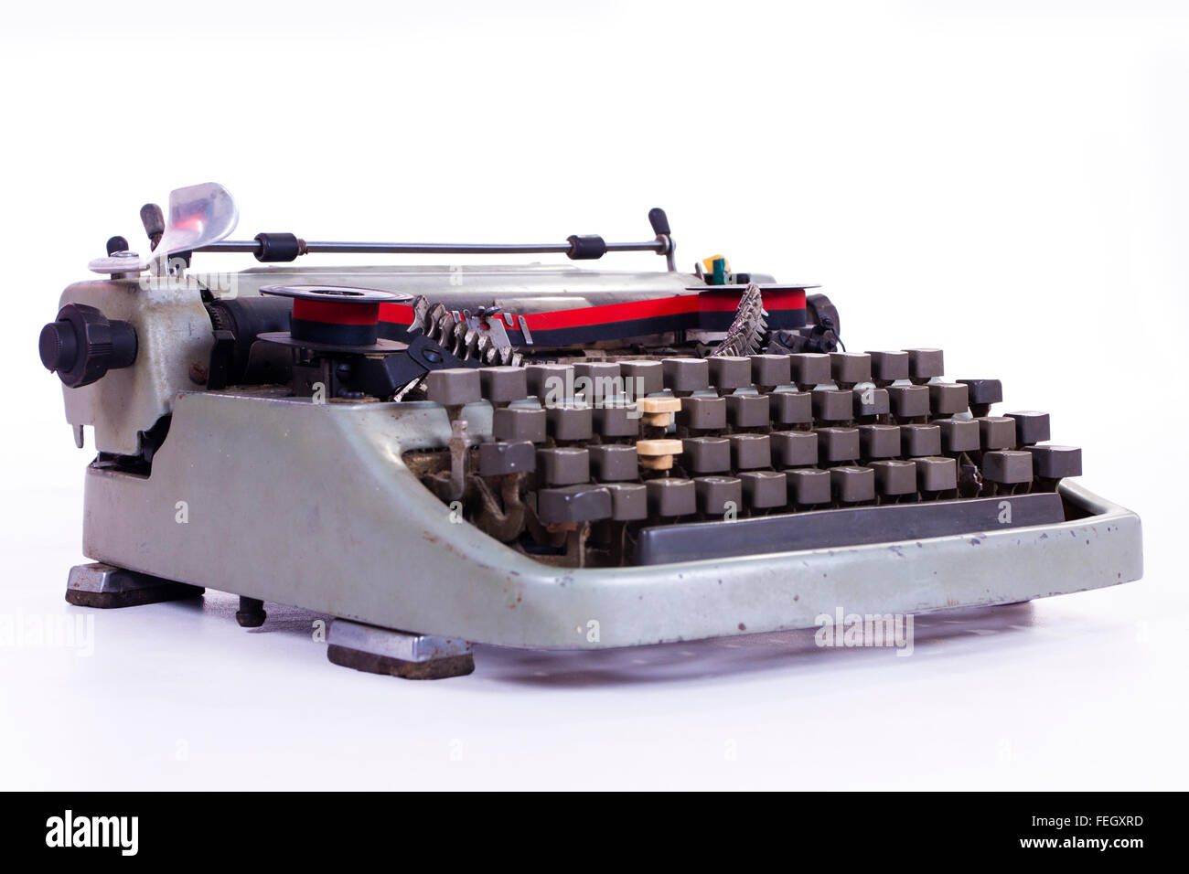 typewriter on white background Stock Photo - Alamy