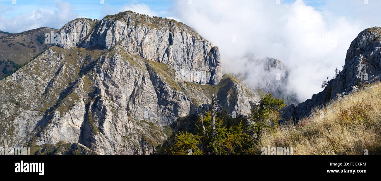 Landscape from Ligurian mountains part of Italian Alps Stock Photo - Alamy