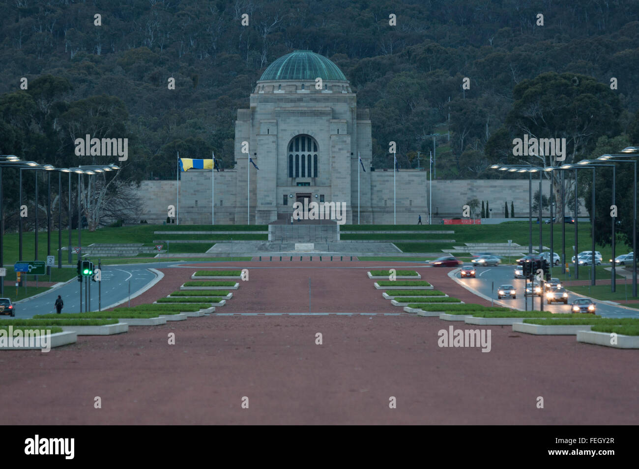 Australian War Memorial from ANZAC Parade Canberra ACT Australia Stock ...