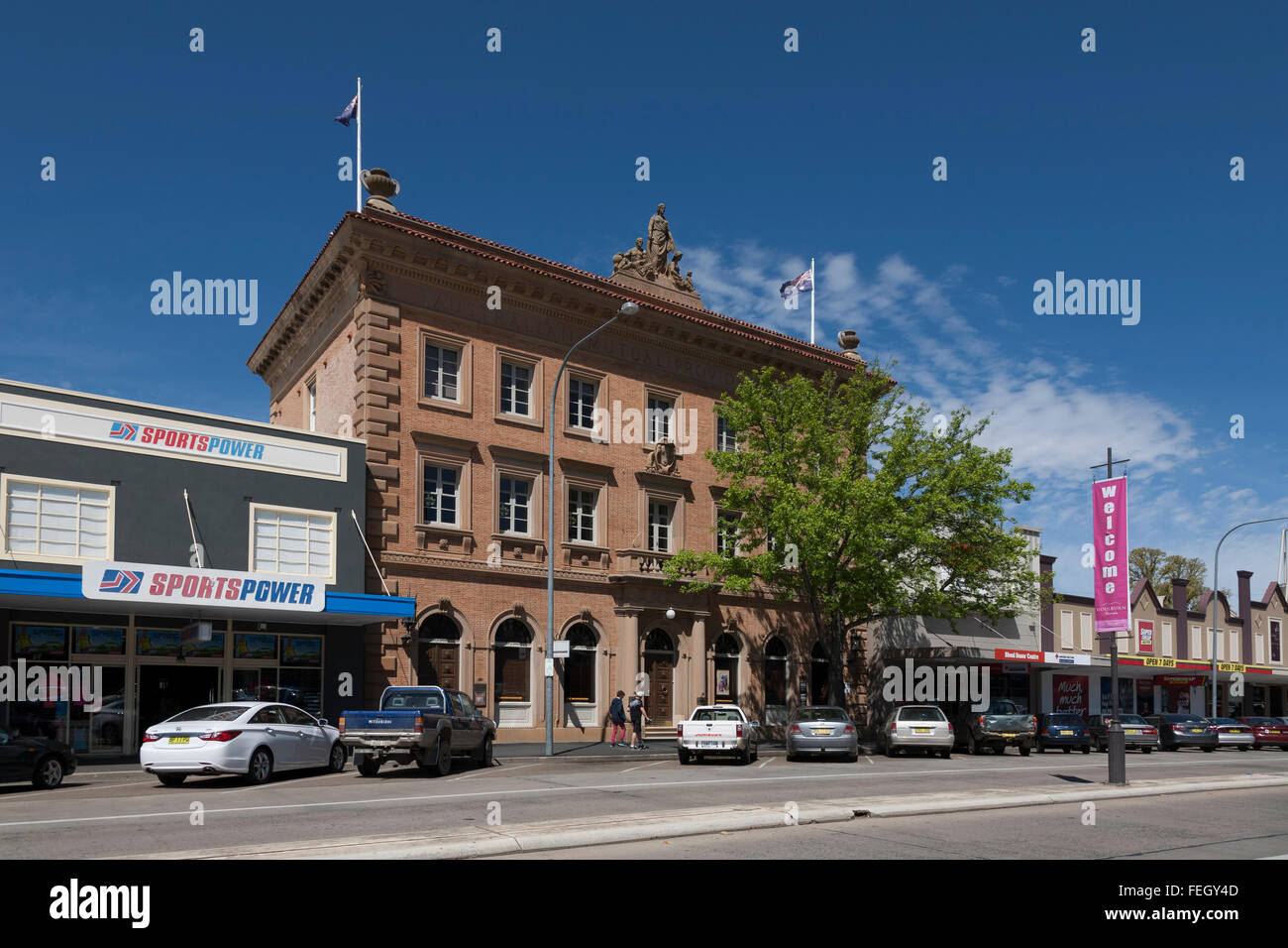 The historic streetscape of Goulburn New South Wales Australia Stock ...