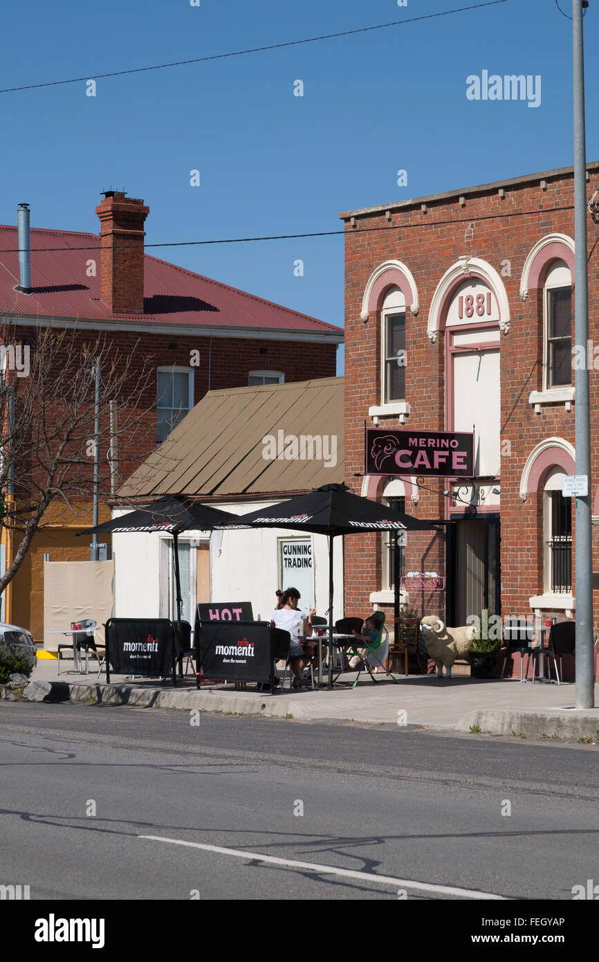 The Merino cafe operating in historic building (1881) on Yass Street ...