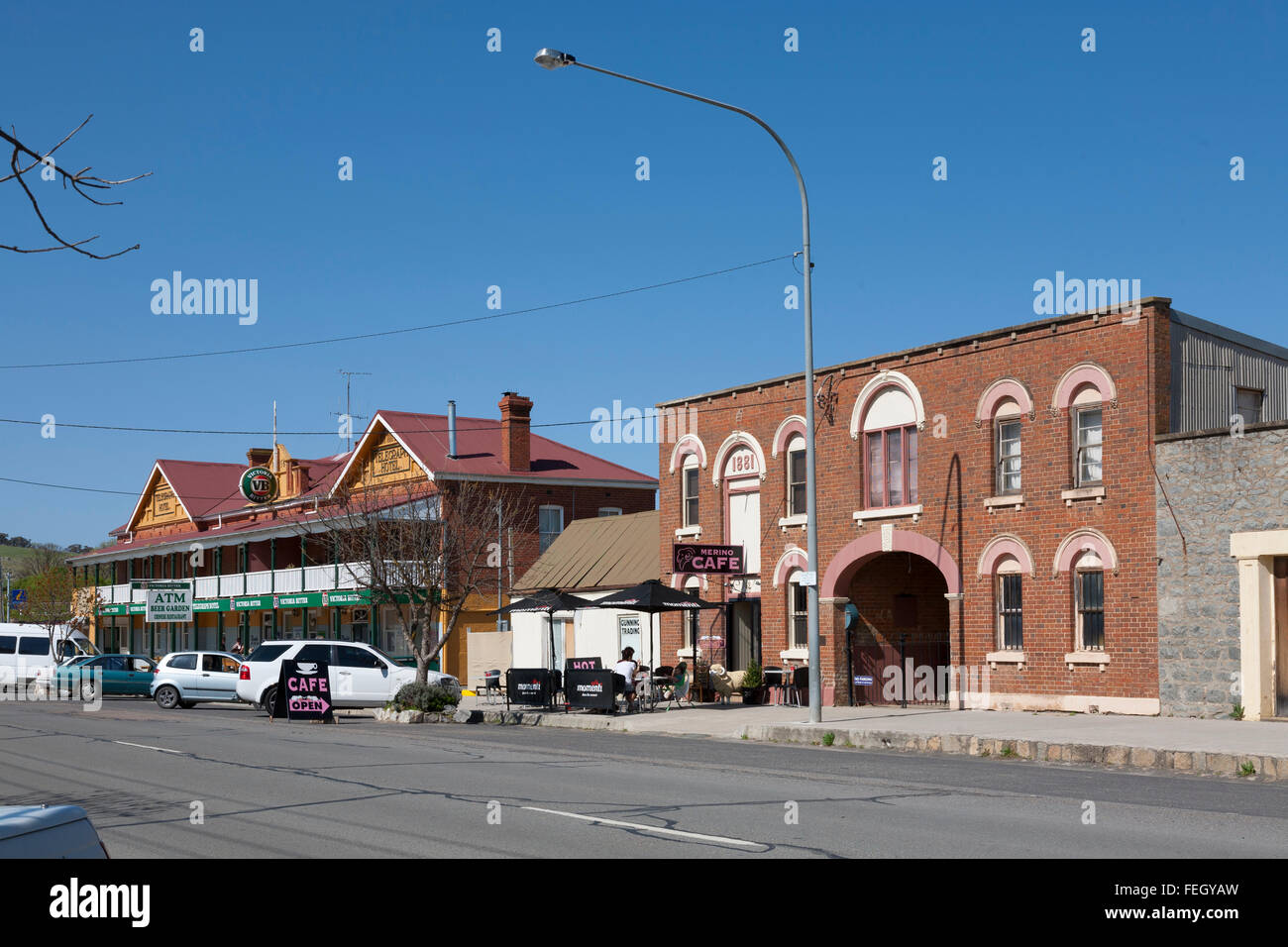 The Merino cafe operating in historic building (1881) on Yass Street ...