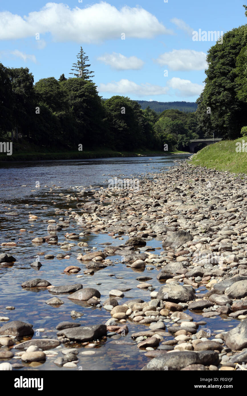 Stones on the bank of the River Dee, Aberdeenshire, Scotland, uk Stock ...