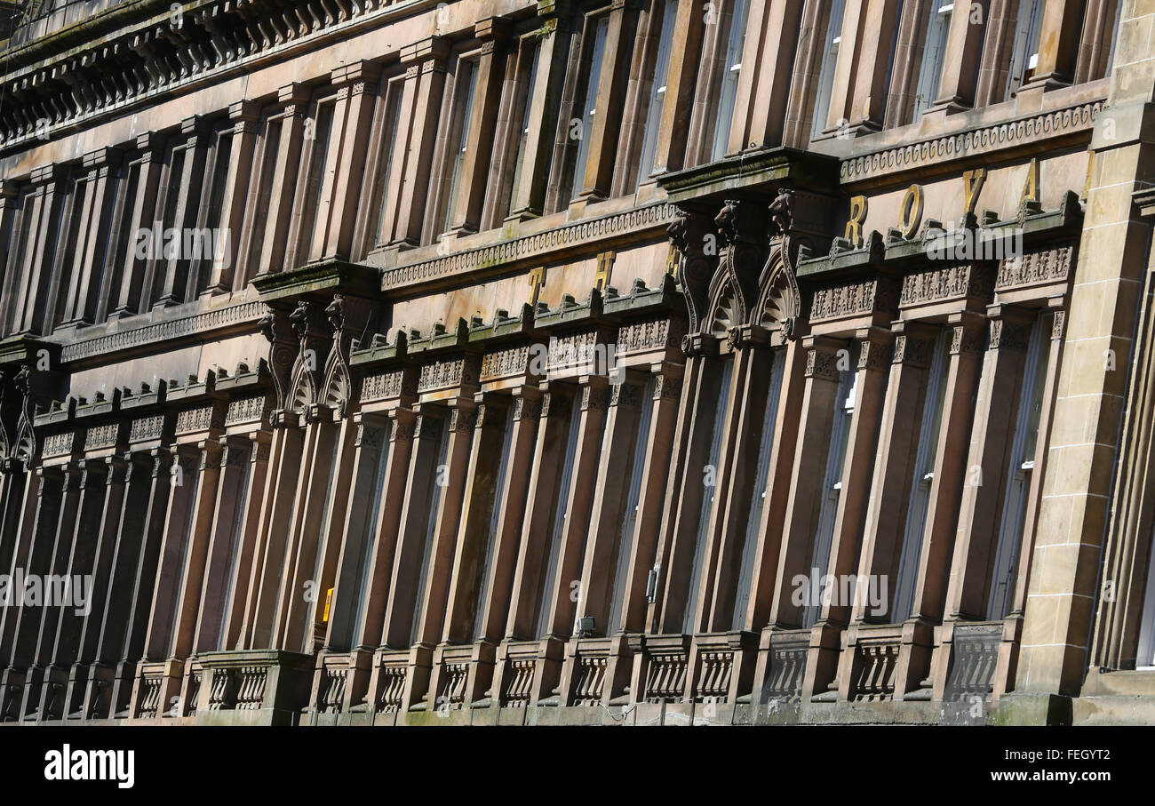 Details on the side of stone buildings the city of Inverness in the ...