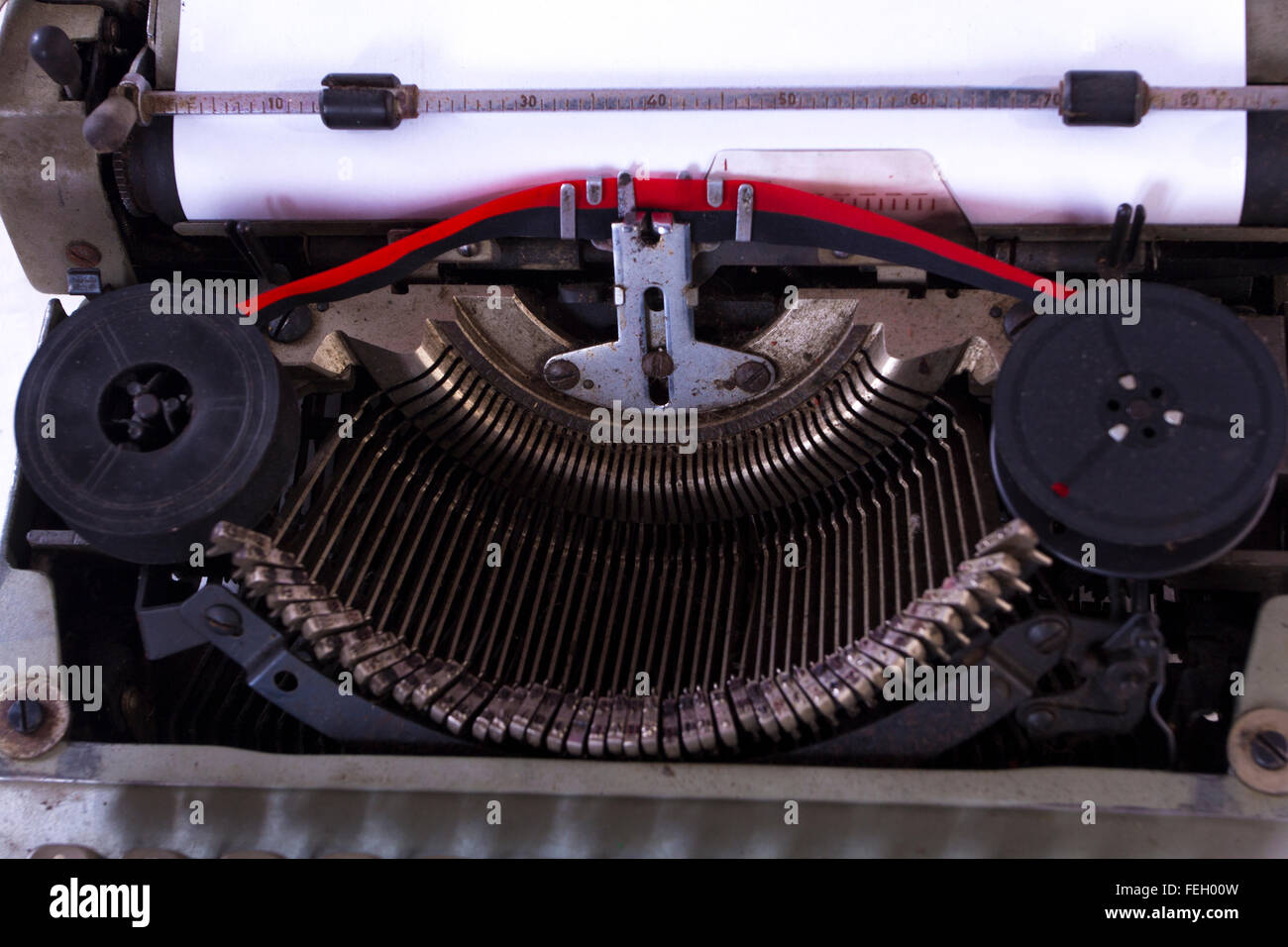detail of an old typewriter Stock Photo - Alamy