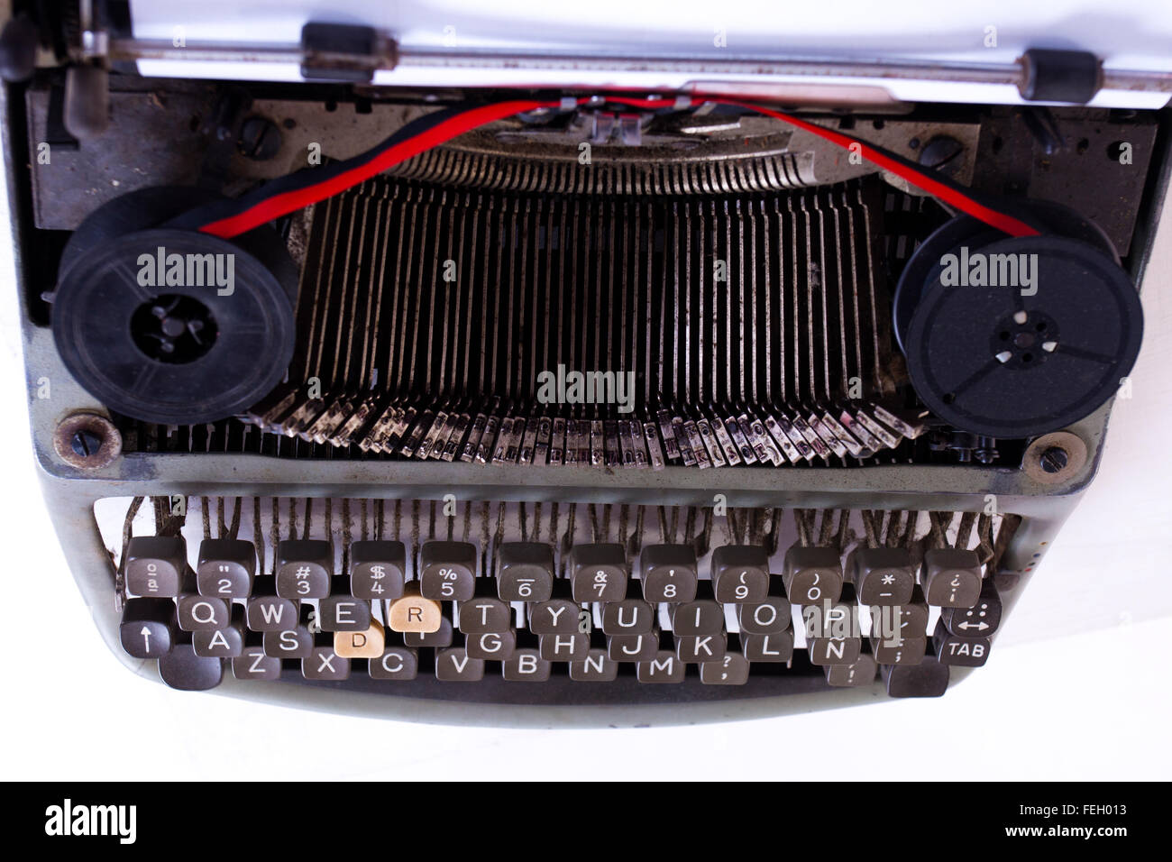 detail of an old typewriter Stock Photo - Alamy