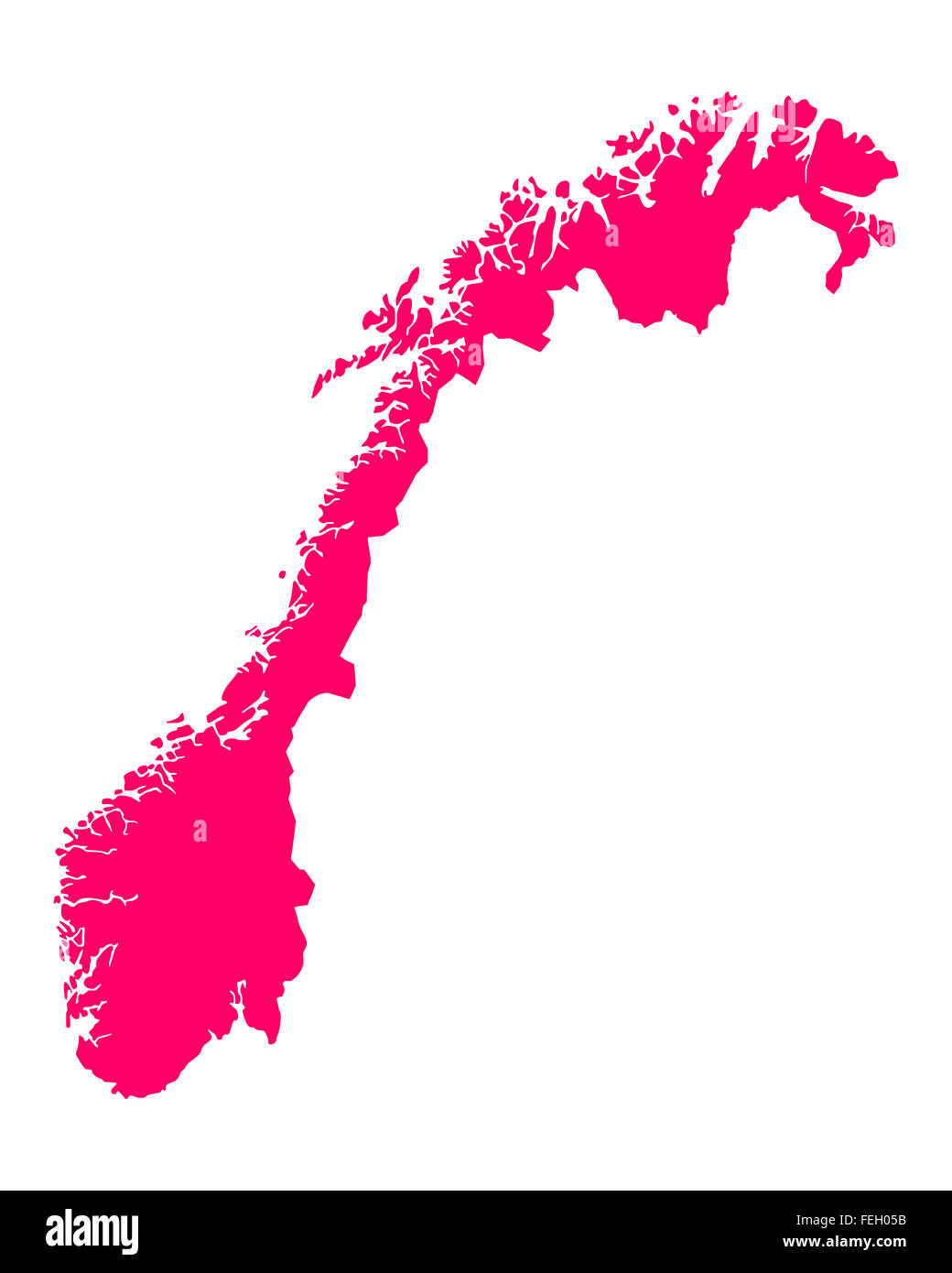 Map of Norway Stock Photo - Alamy