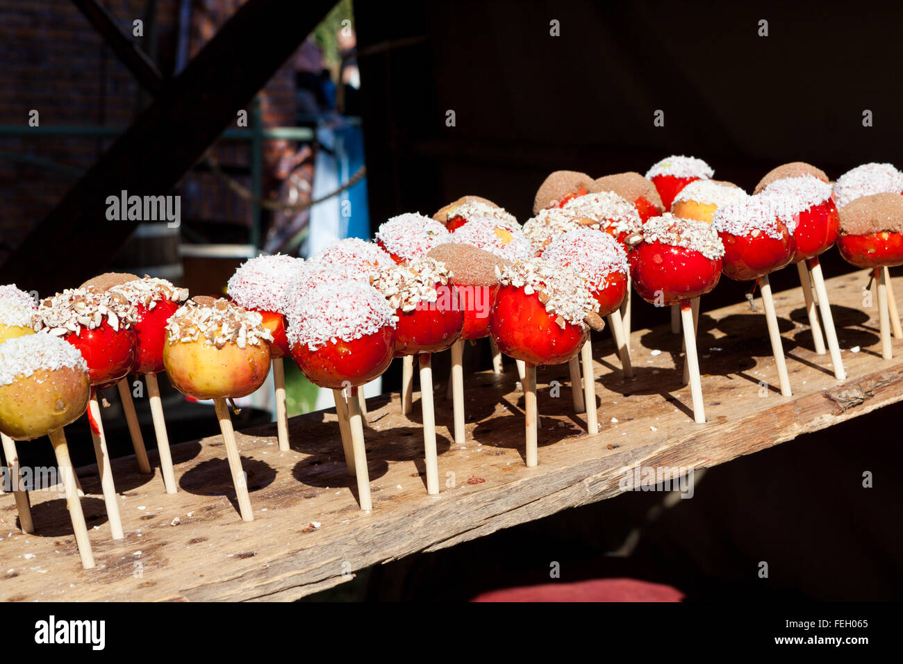 Candy apples in market hi-res stock photography and images - Alamy