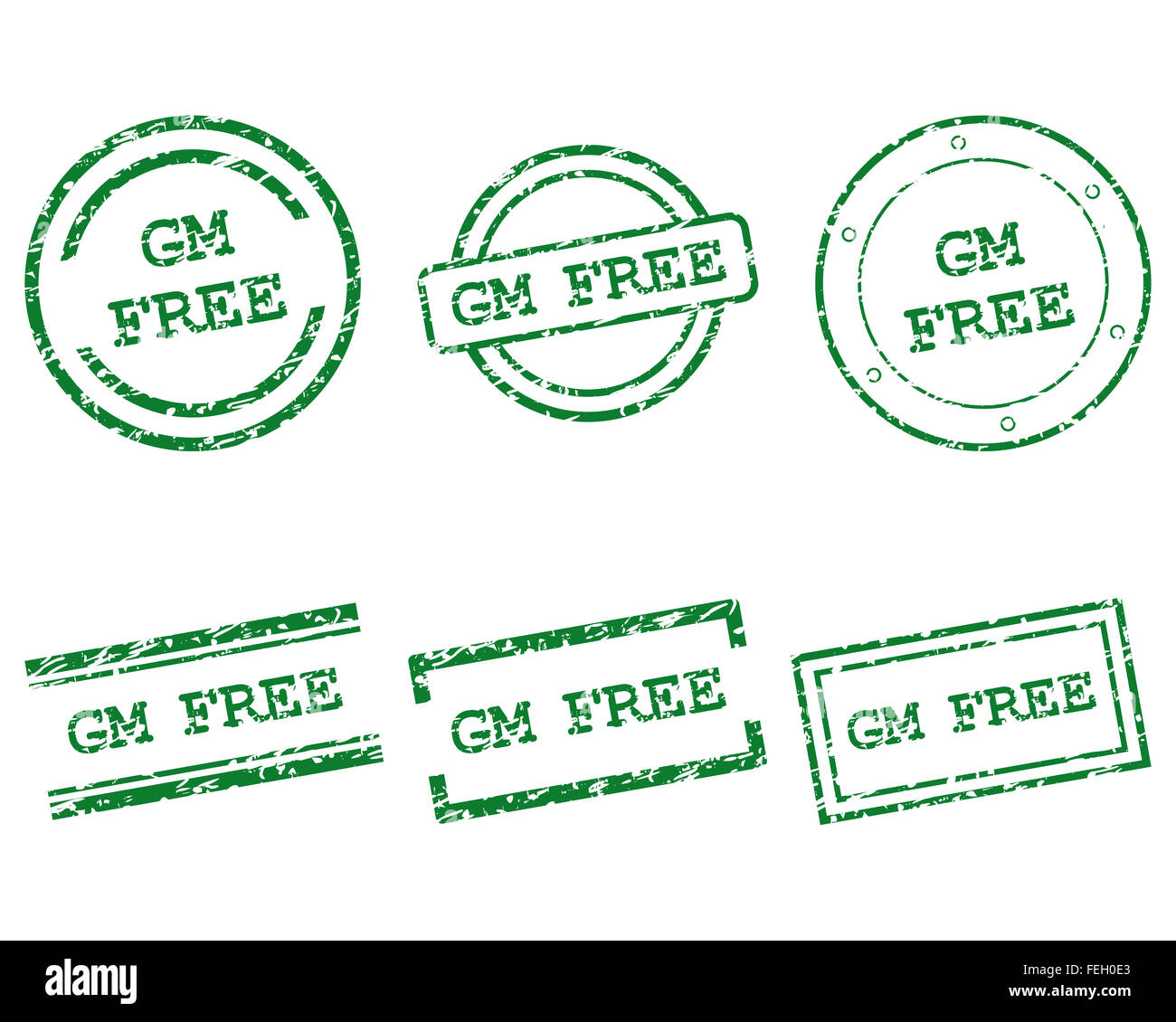 GM free stamps Stock Photo - Alamy