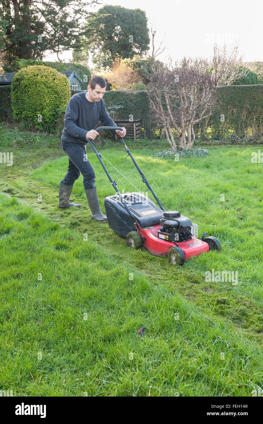 First lawn cut of the year struggling after the mild winter and long ...