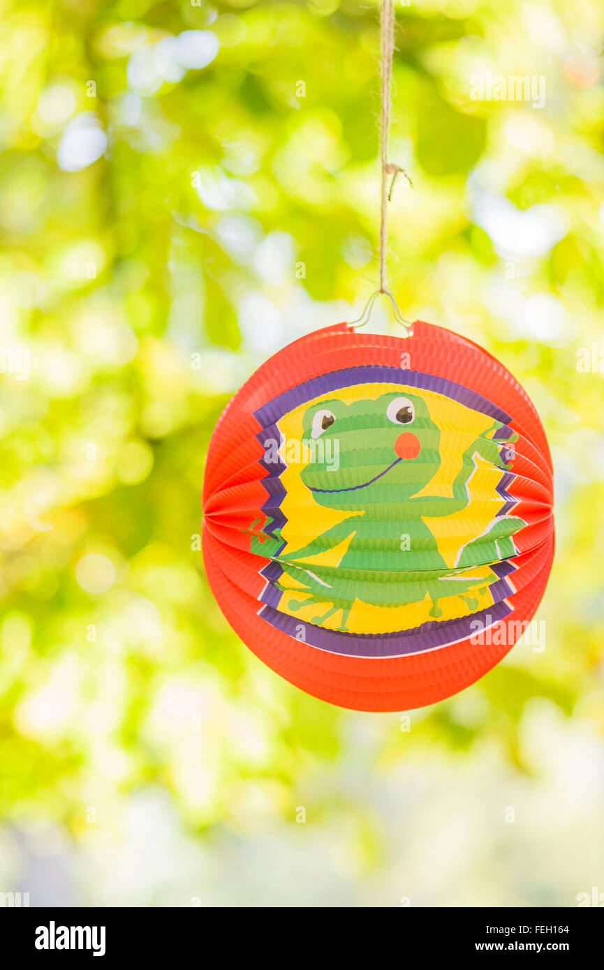 paper lantern with green frog Stock Photo - Alamy