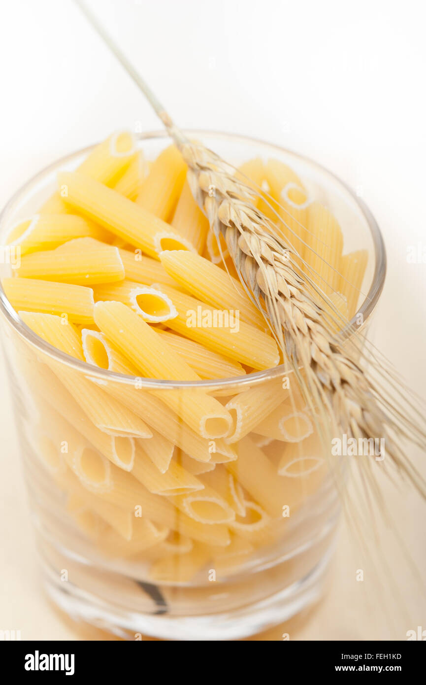 short Italian pasta penne with durum wheat grains Stock Photo - Alamy