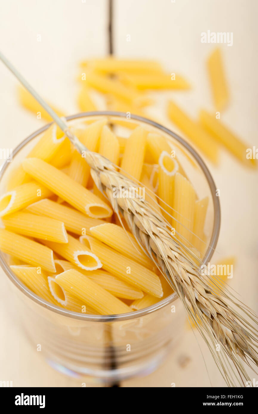 short Italian pasta penne with durum wheat grains Stock Photo - Alamy