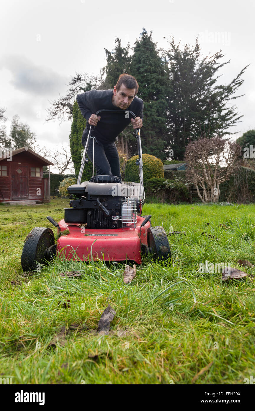 First lawn cut of the year struggling after the mild winter and long ...